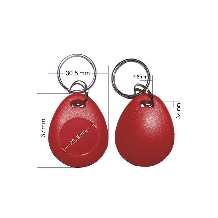 13.56mhz ABS Key Fob Plastic Key Tags Thousand Times Programming Cycles